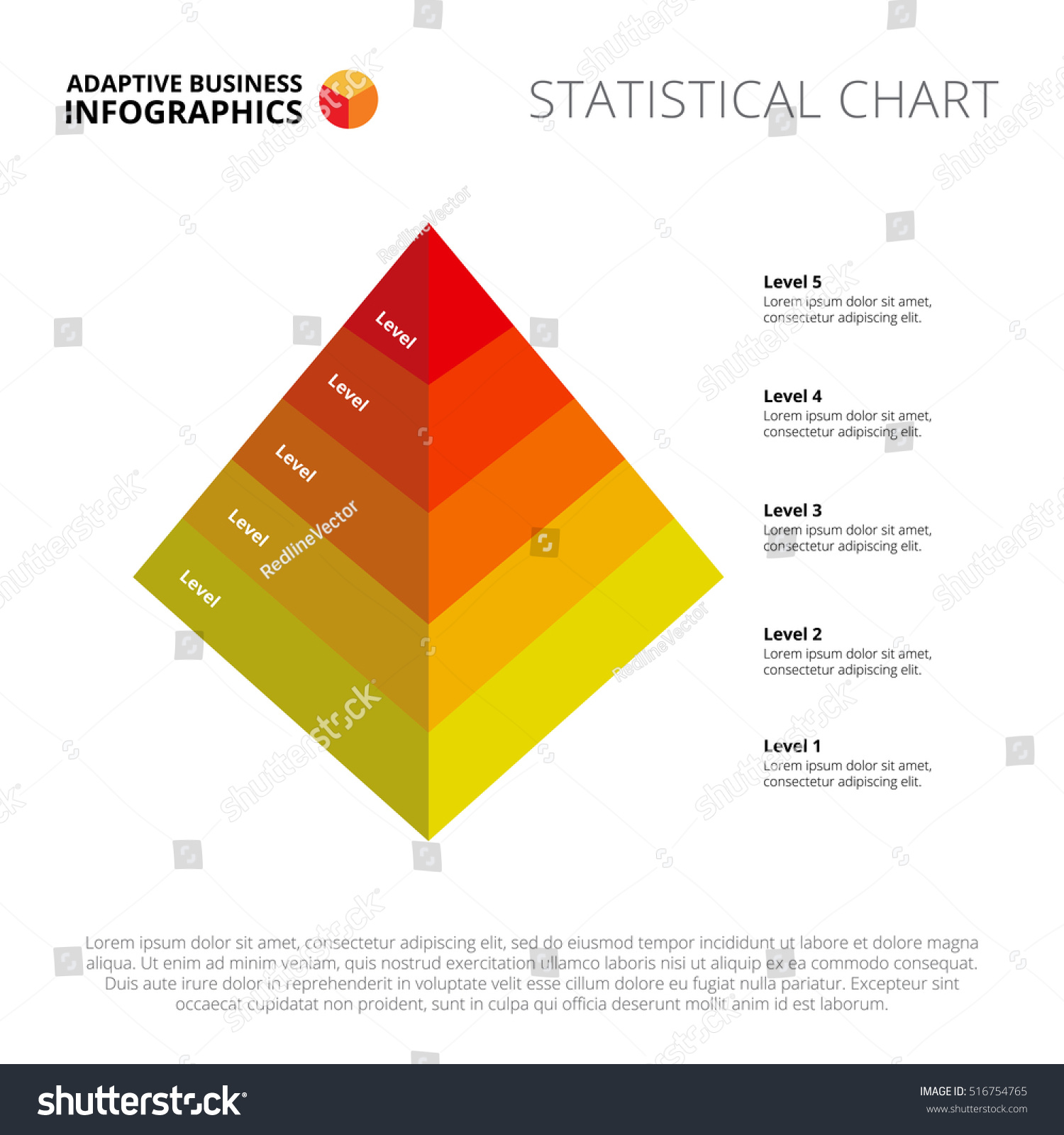 Five Levels Pyramid Slide Template Stock Vector (Royalty Free ... Five Levels Pyramid Slide Template Stock Vector (Royalty Free ...