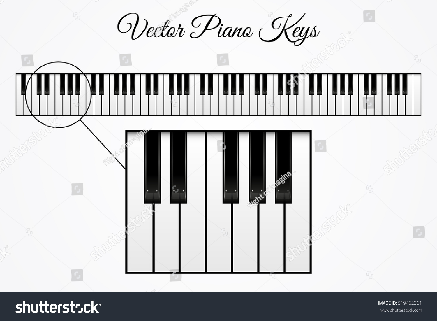 Realistic 88 Piano Keys Background Vector Stock Vector (Royalty Free ... Realistic 88 Piano Keys Background Vector Stock Vector (Royalty Free ...