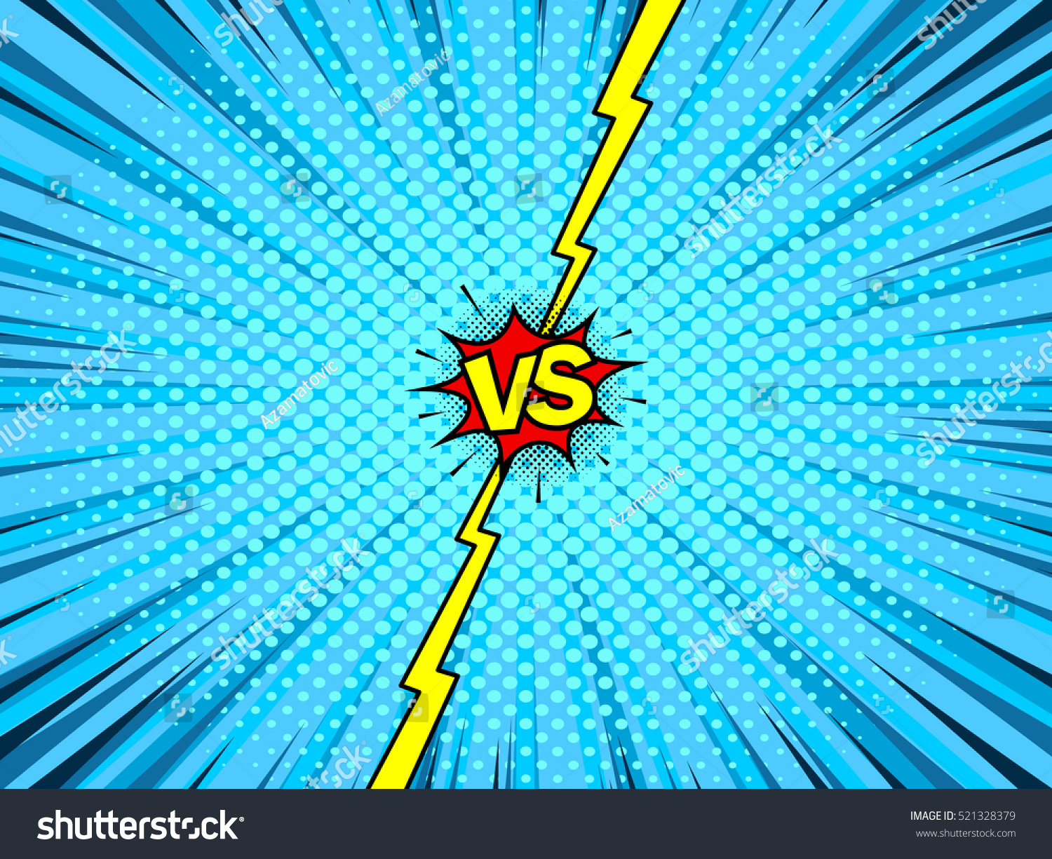 Comic Book Versus Template Background Classic Stock Vector Royalty