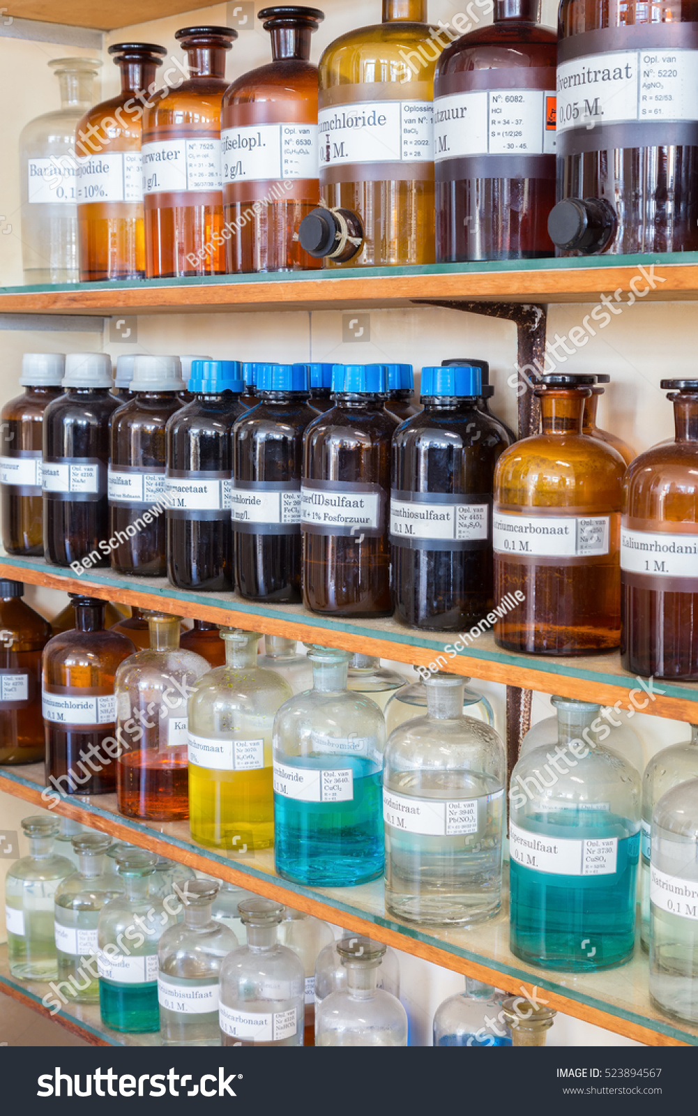 Rows Chemicals Bottles On Shelves Chemistry Stock Photo 523894567 ... Rows Chemicals Bottles On Shelves Chemistry Stock Photo 523894567 ...