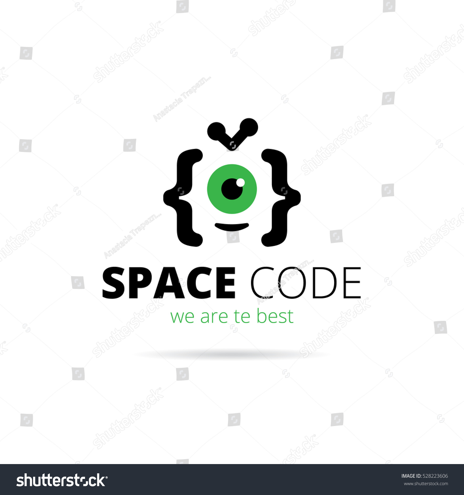 Web Development Studio Logo Alien Mascot Stock Vector (Royalty Free ...