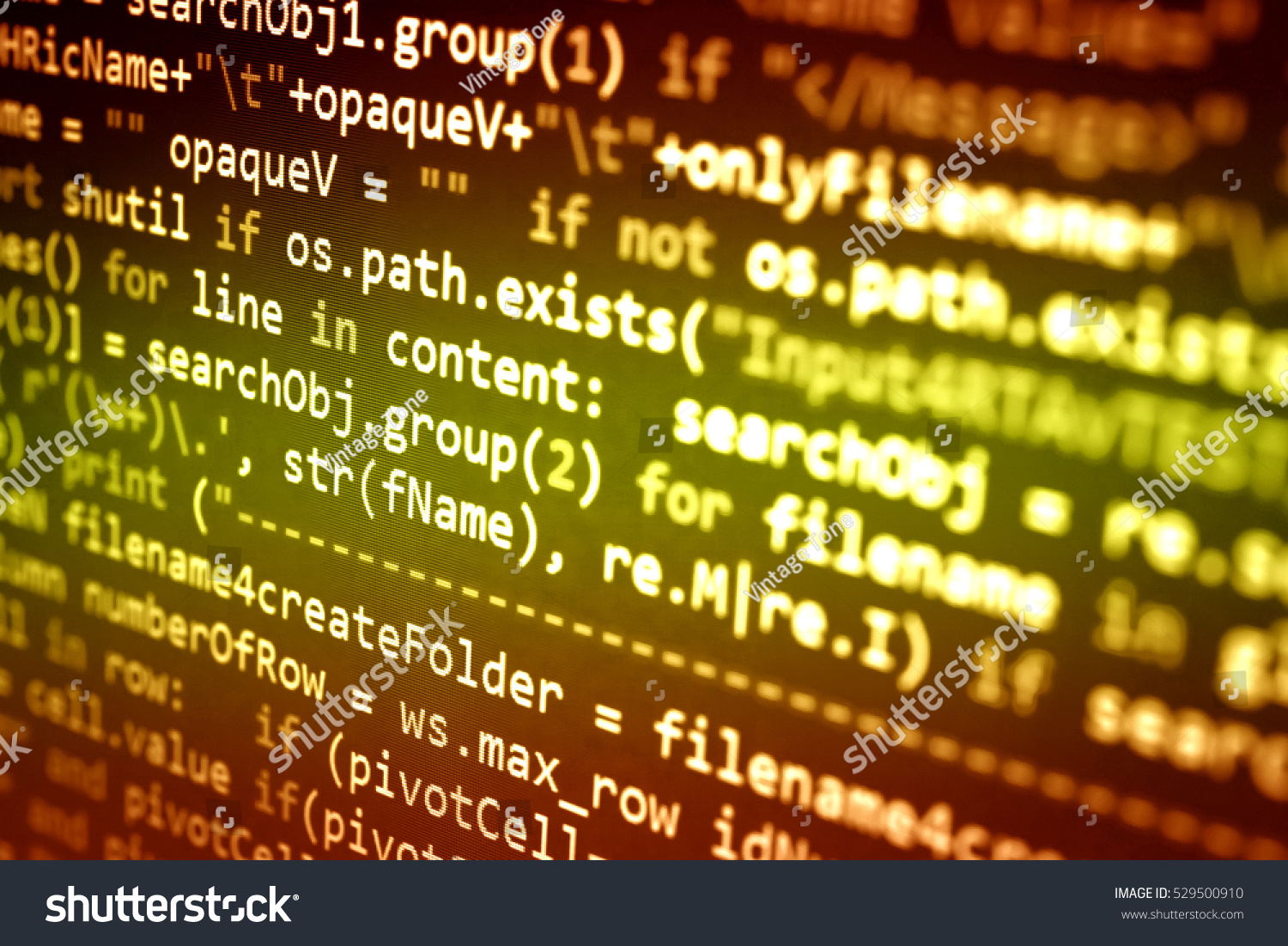 Developer Working On Software Codes Office Stock Photo 529500910 ...