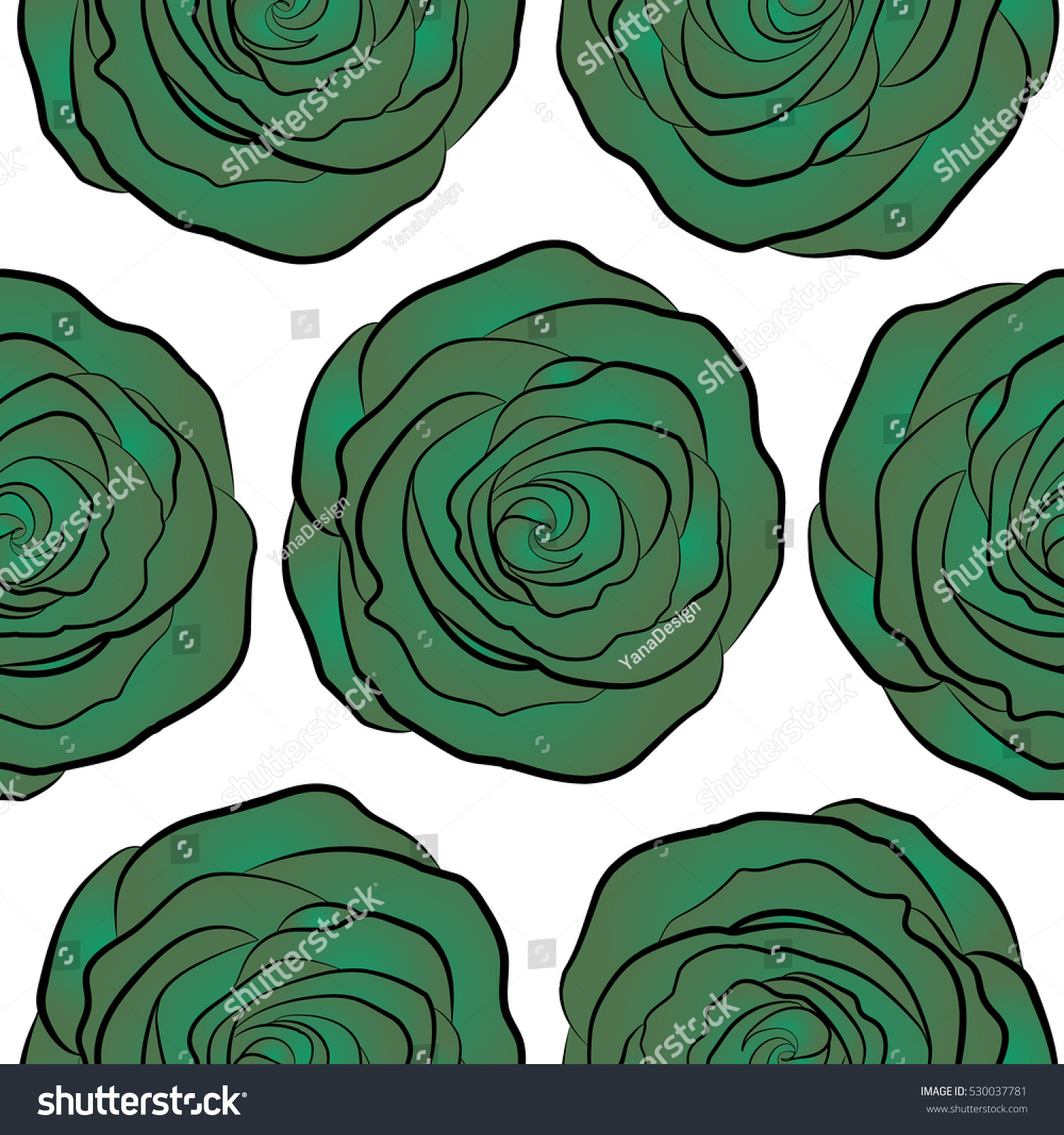 Vector Illustration Seamless Pattern White Background Stock Vector