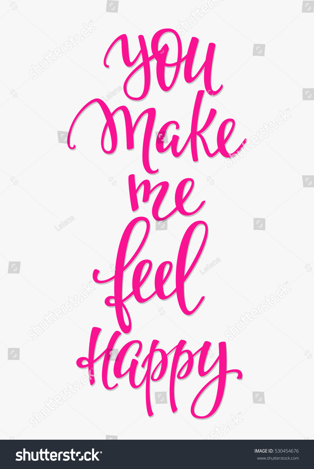 Romantic Lettering Calligraphy Postcard Poster Graphic Stock Vector
