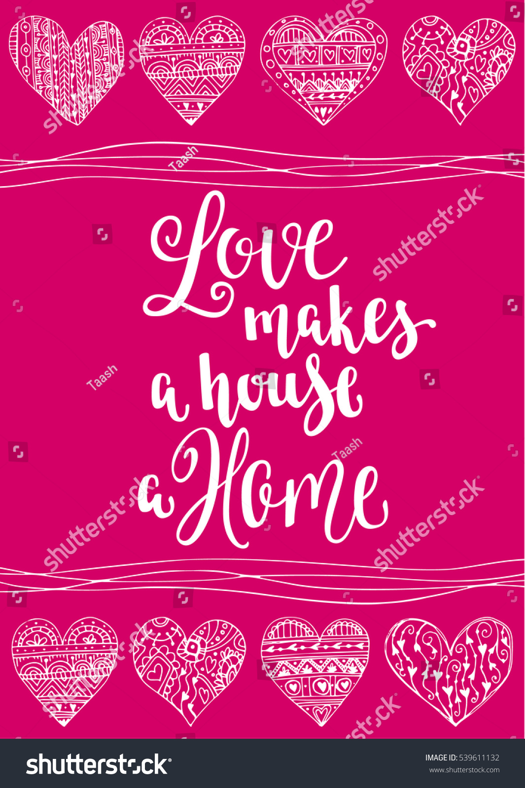 Handwritten Vintage Lettering Romantic Quote Vector Stock Vector