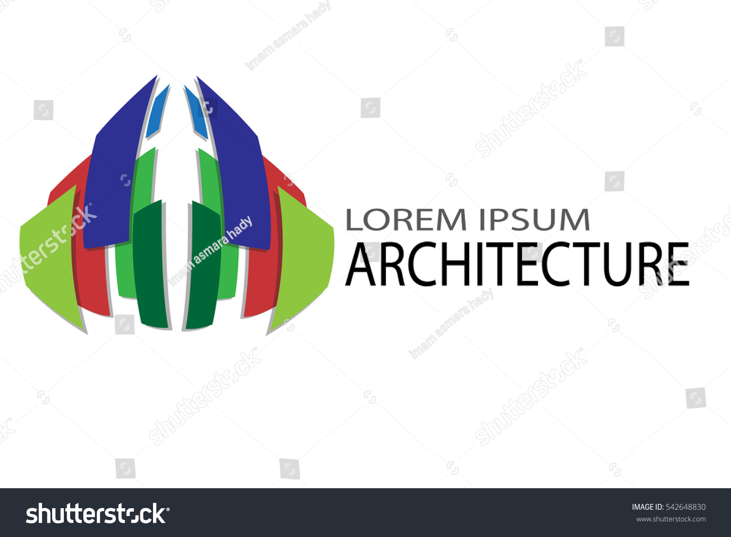 Irregular Rectangular Architecture Logo Vector Eps10 Stock Vector ...