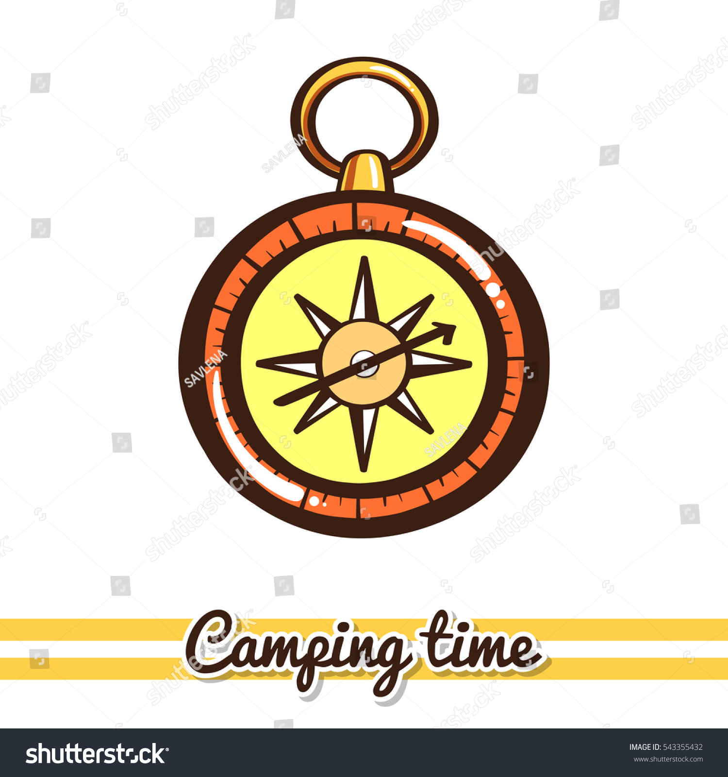 Hand Drawn Compass Isolated On White Stock Vector Royalty Free 543355432 Shutterstock