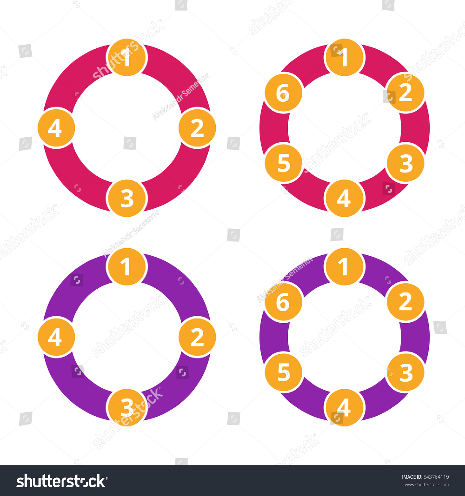 Vektor Stok Vector Circle Infographics Set Template Diagram (Tanpa ... Vektor Stok Vector Circle Infographics Set Template Diagram (Tanpa ...