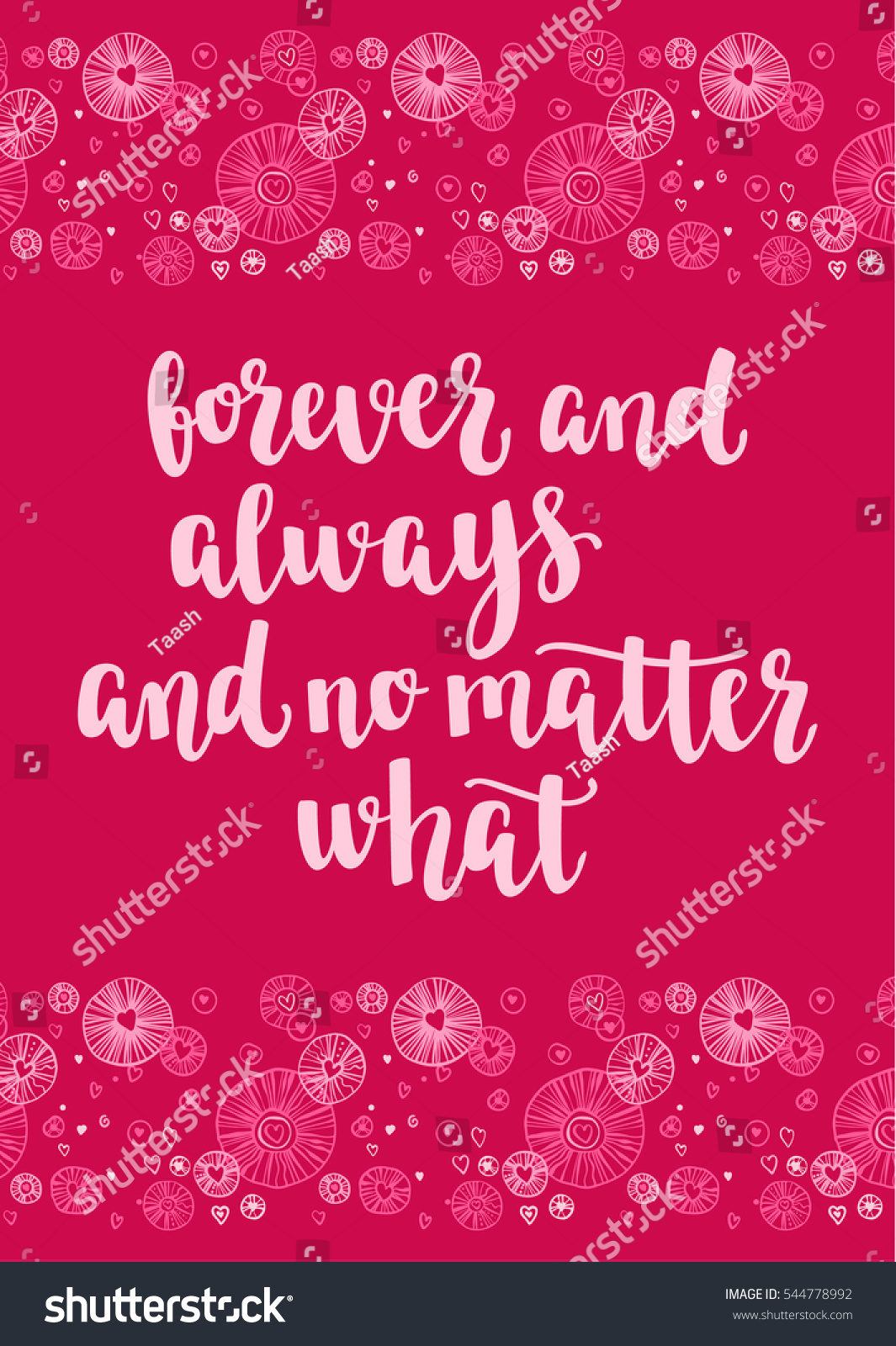Handwritten Vintage Lettering Romantic Quote Vector Stock Vector
