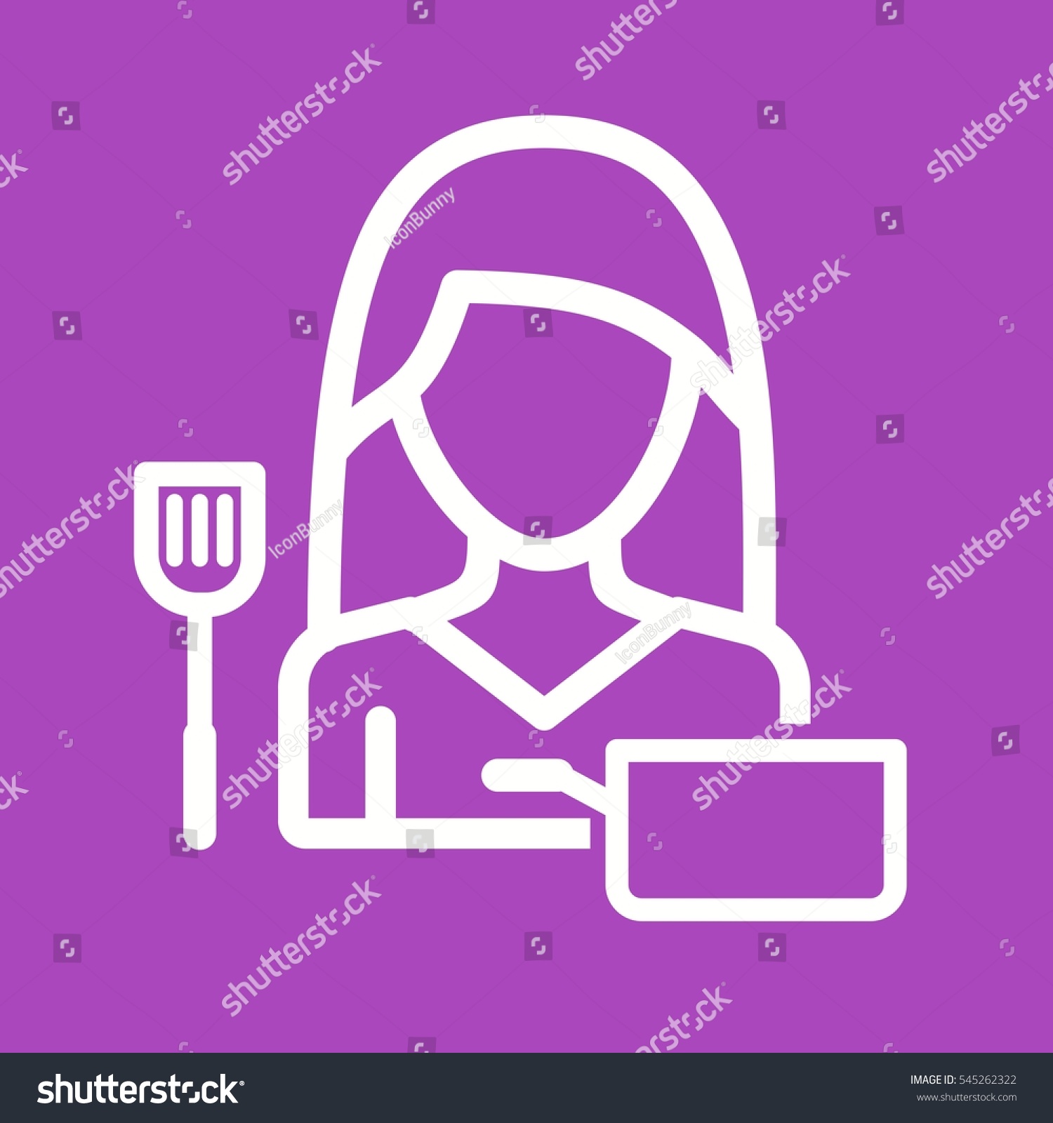 Woman Cooking Stock Vector Royalty Free 545262322 Shutterstock