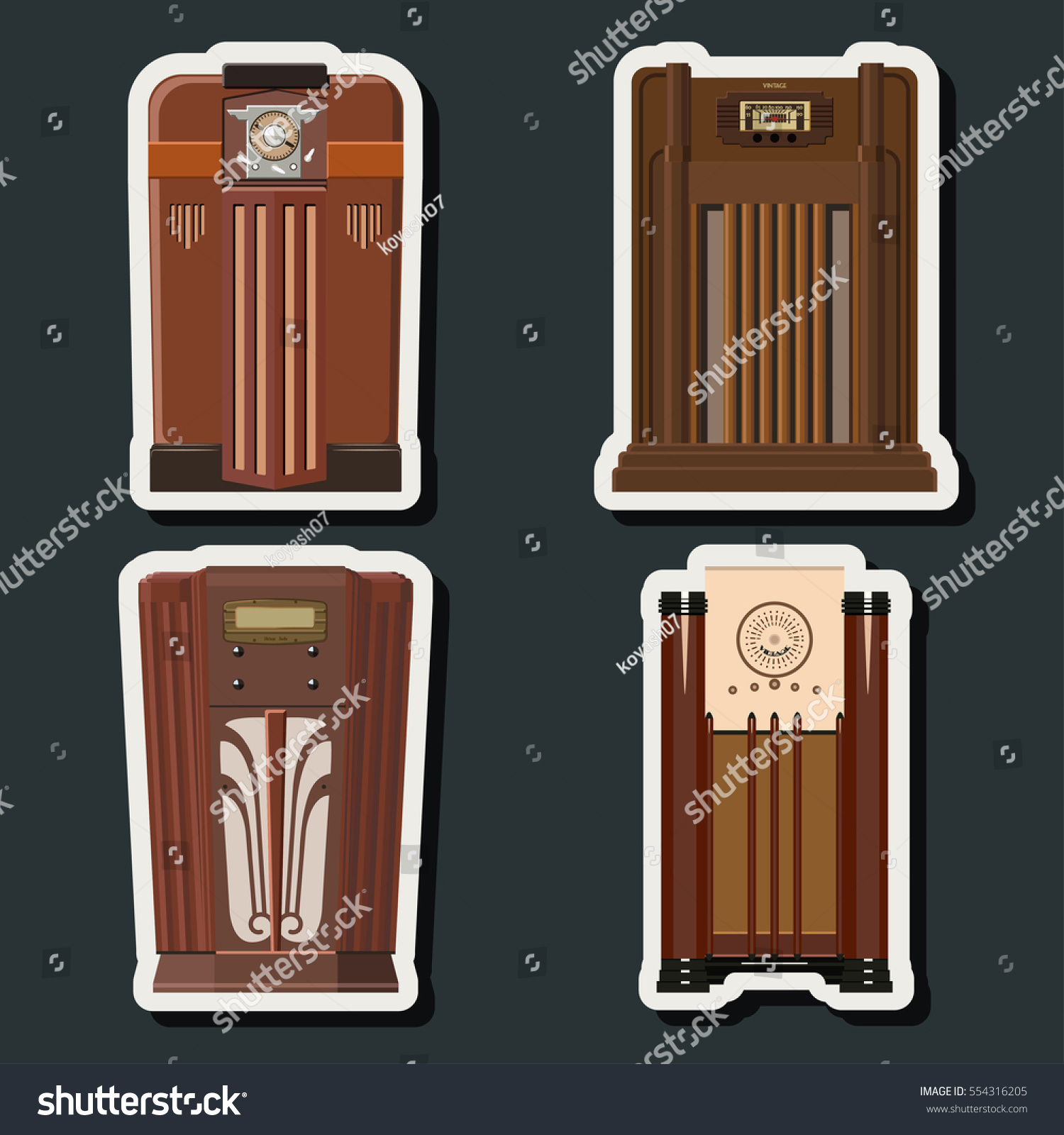 Vector Retro Radio Thirties Forties Vintage Stock Vector (Royalty Free ... Vector Retro Radio Thirties Forties Vintage Stock Vector (Royalty Free ...