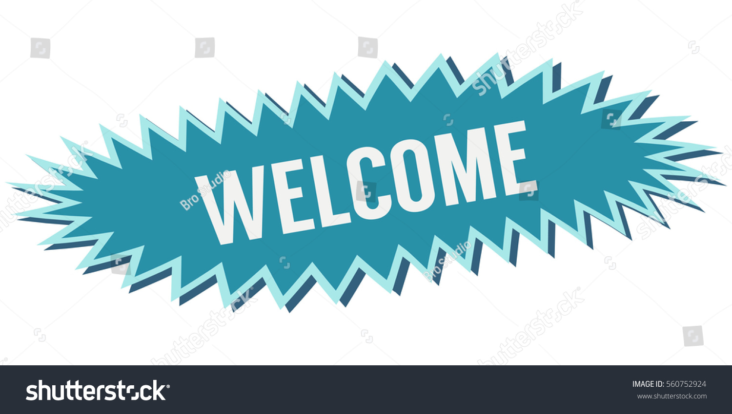 Blue Welcome Banner Vector Text Welcome Stock Vector (Royalty Free ...