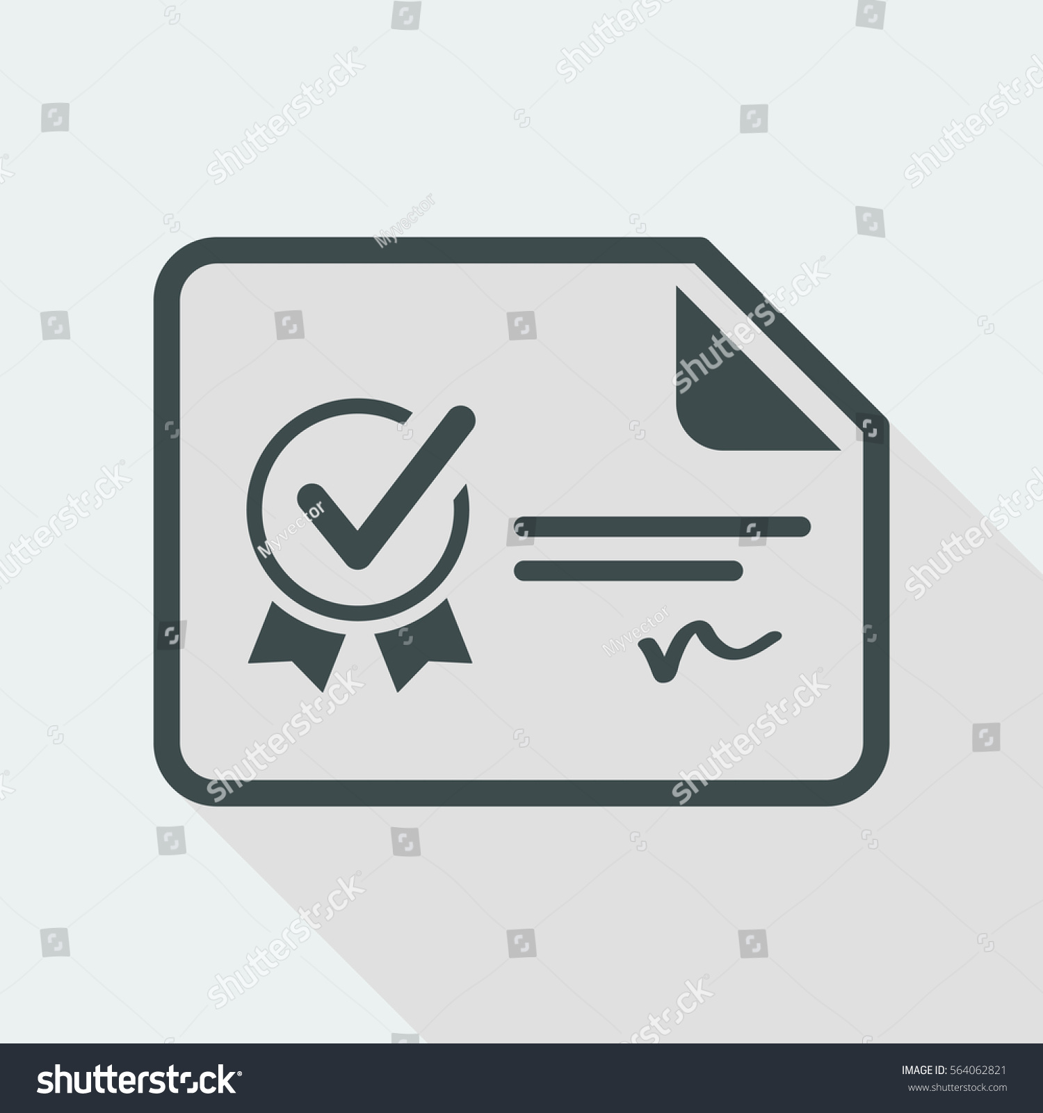 Checking Certificate Vector Web Icon Stock Vector (Royalty Free ...