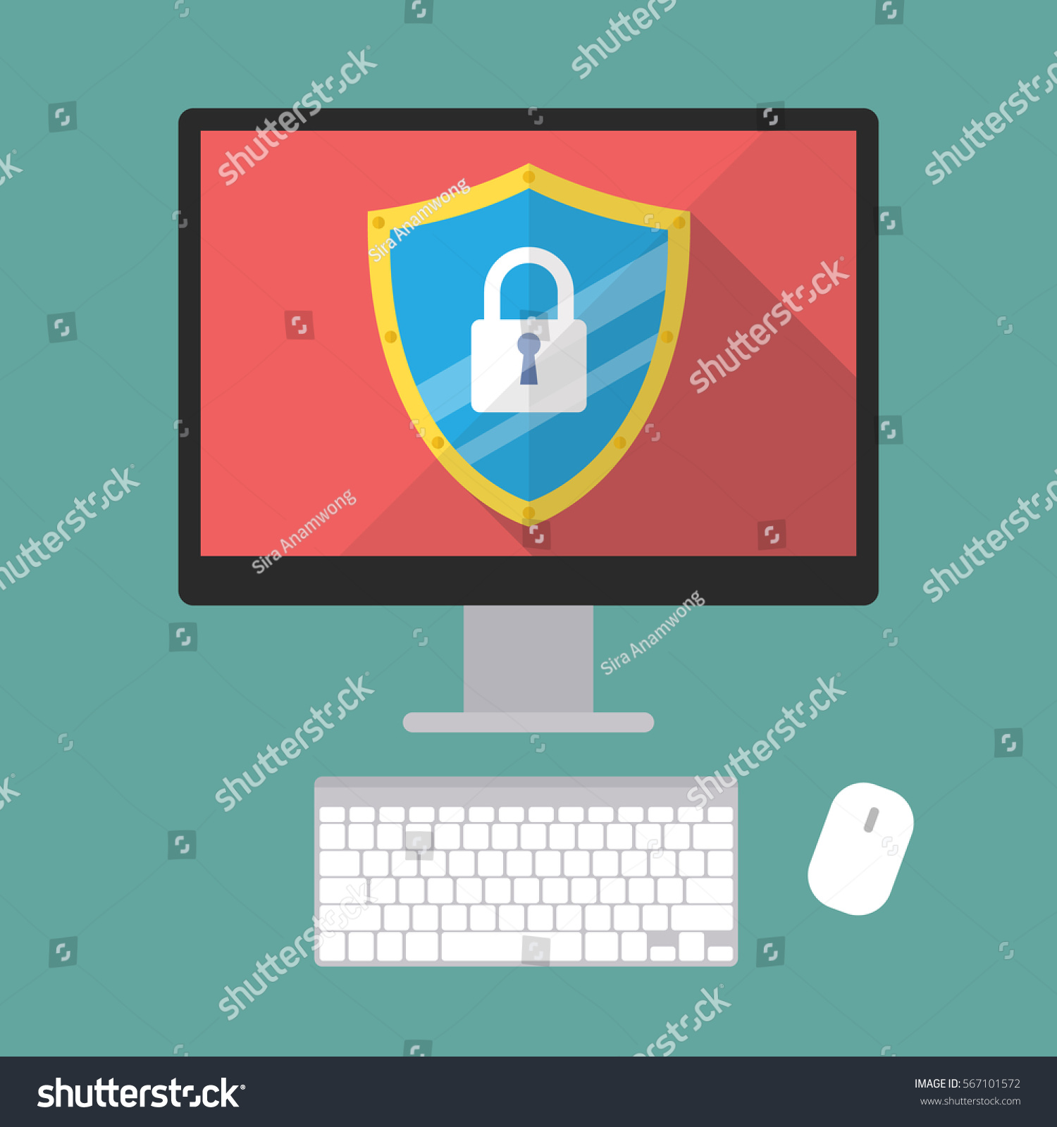Computer Protected By Firewall Guard Vector Stock Vector (Royalty Free ... Computer Protected By Firewall Guard Vector Stock Vector (Royalty Free ...