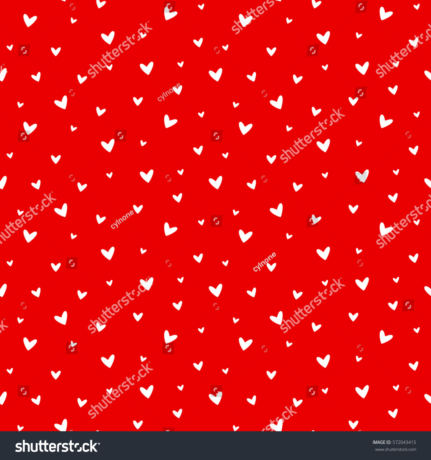 Seamless Heart Pattern Background Vector Illustration Stock Vector