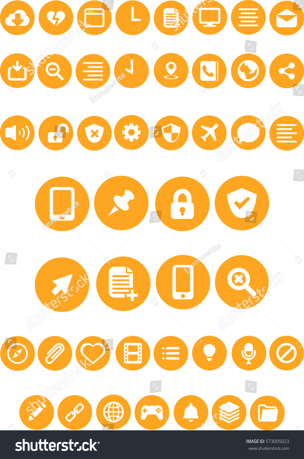 Interface Icon Set Vector Stock Vector (Royalty Free) 573005023 ...