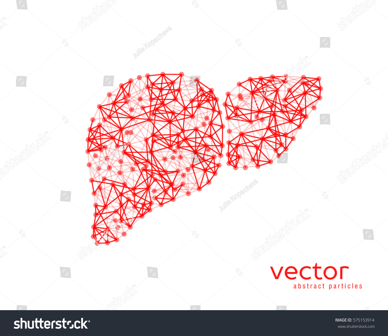 Abstract Vector Illustration Human Liver Cirrhosis Stock Vector