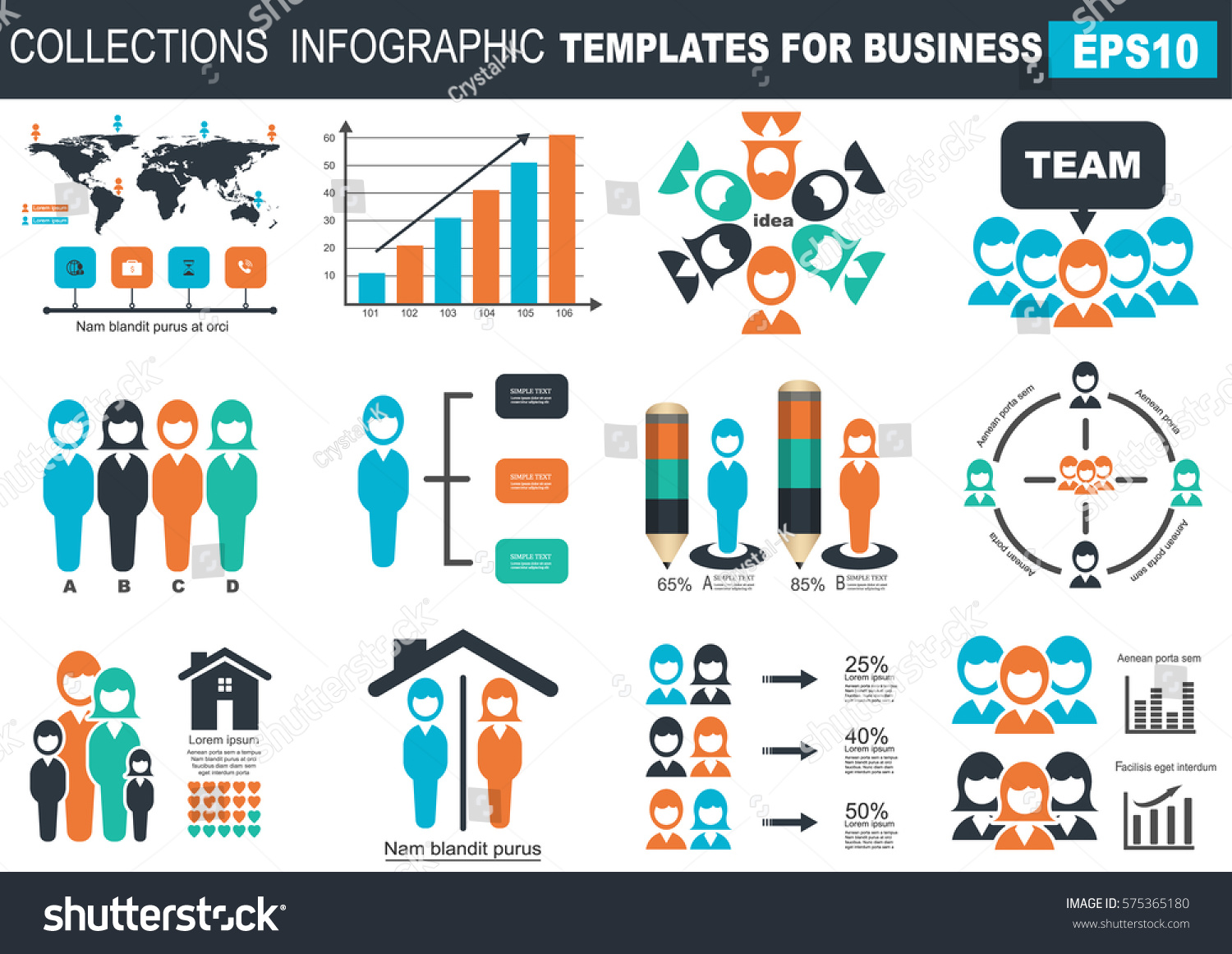 Collection Infographic People Elements Businessvector Illustration ... Collection Infographic People Elements Businessvector Illustration ...