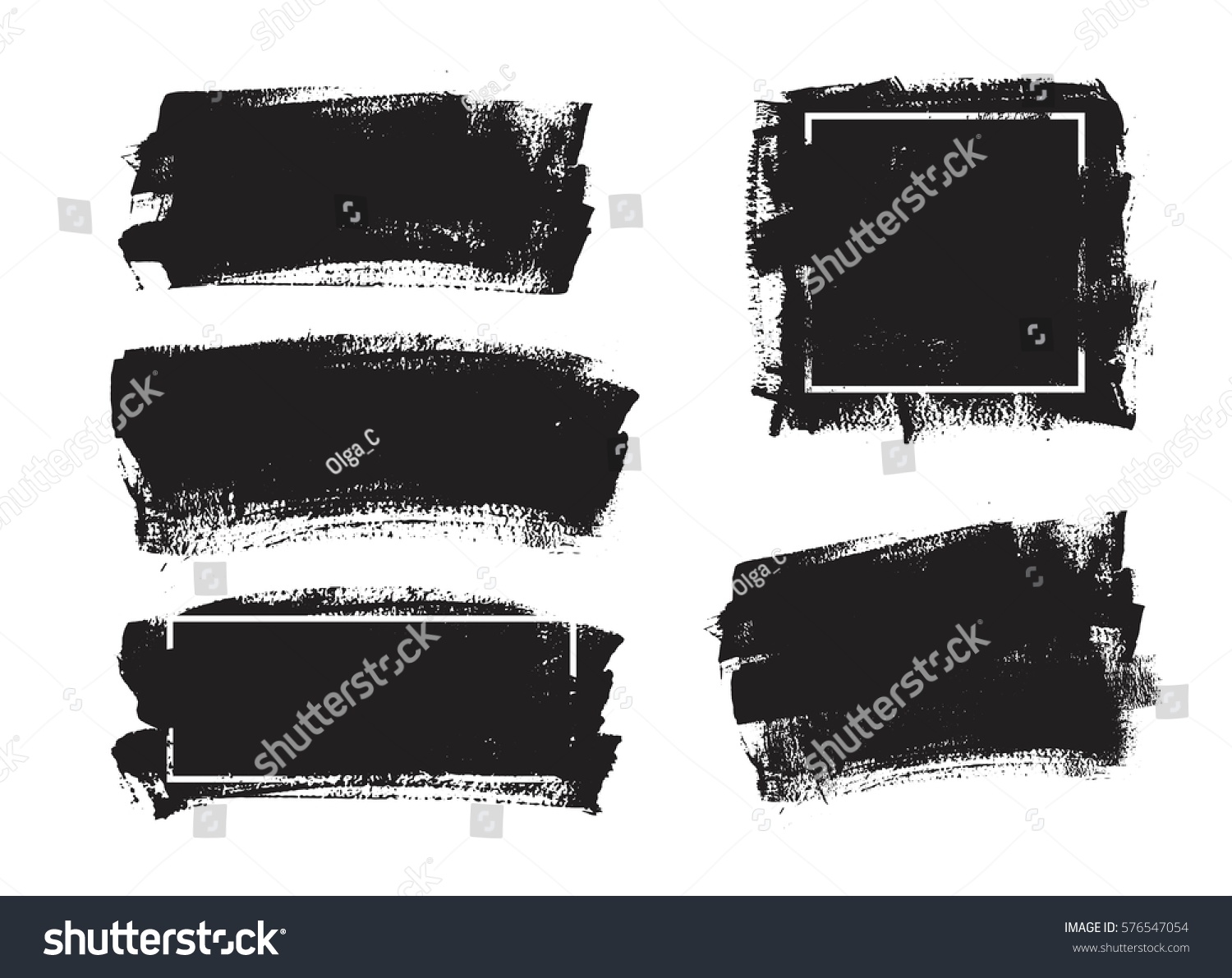 Set Universal Grunge Black Paint Background Stock Vector (Royalty Free ... Set Universal Grunge Black Paint Background Stock Vector (Royalty Free ...