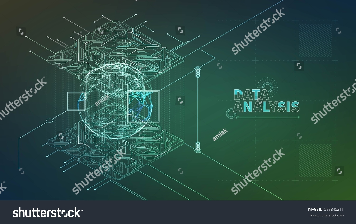 Data Analysis Vector Illustration Analytics Process Stock Vector ...