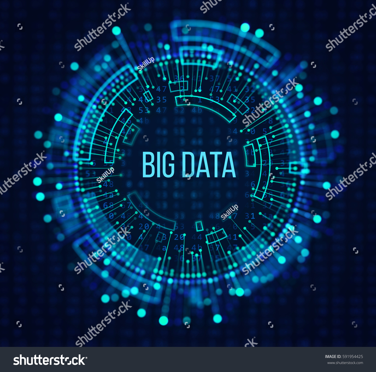 Big Data Visualization Abstract Background Dots Stock Illustration 591954425 Shutterstock