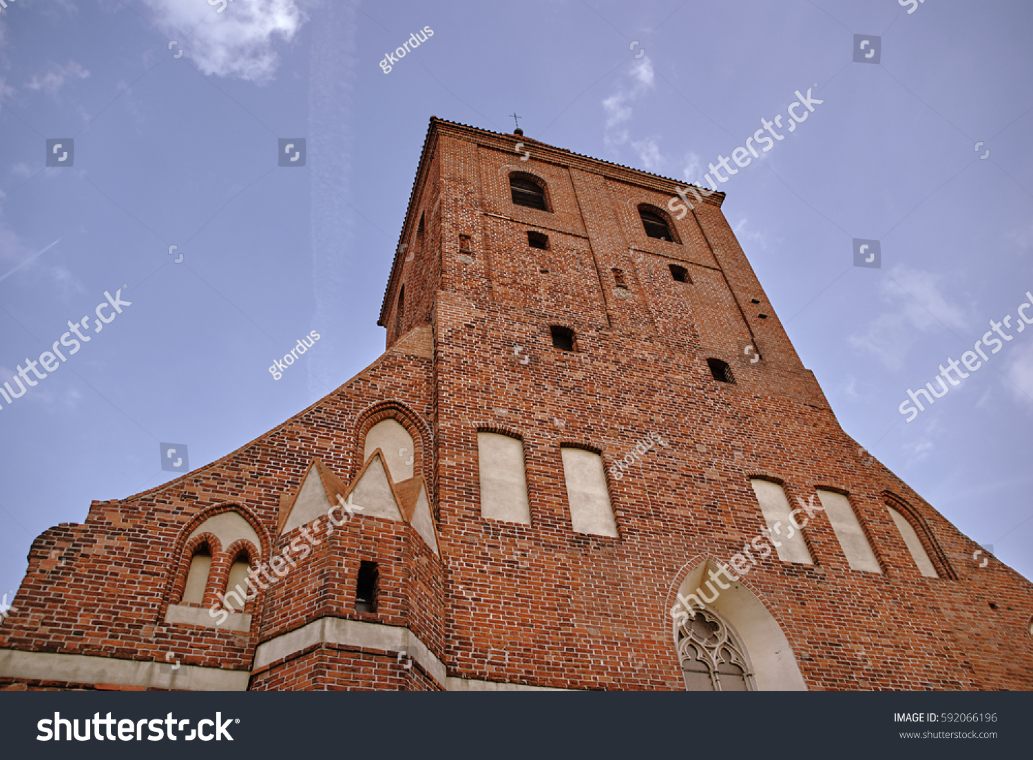Tower Gothic Medieval Catholic Church Grudziadz Stock Photo 592066196 ... Tower Gothic Medieval Catholic Church Grudziadz Stock Photo 592066196 ...