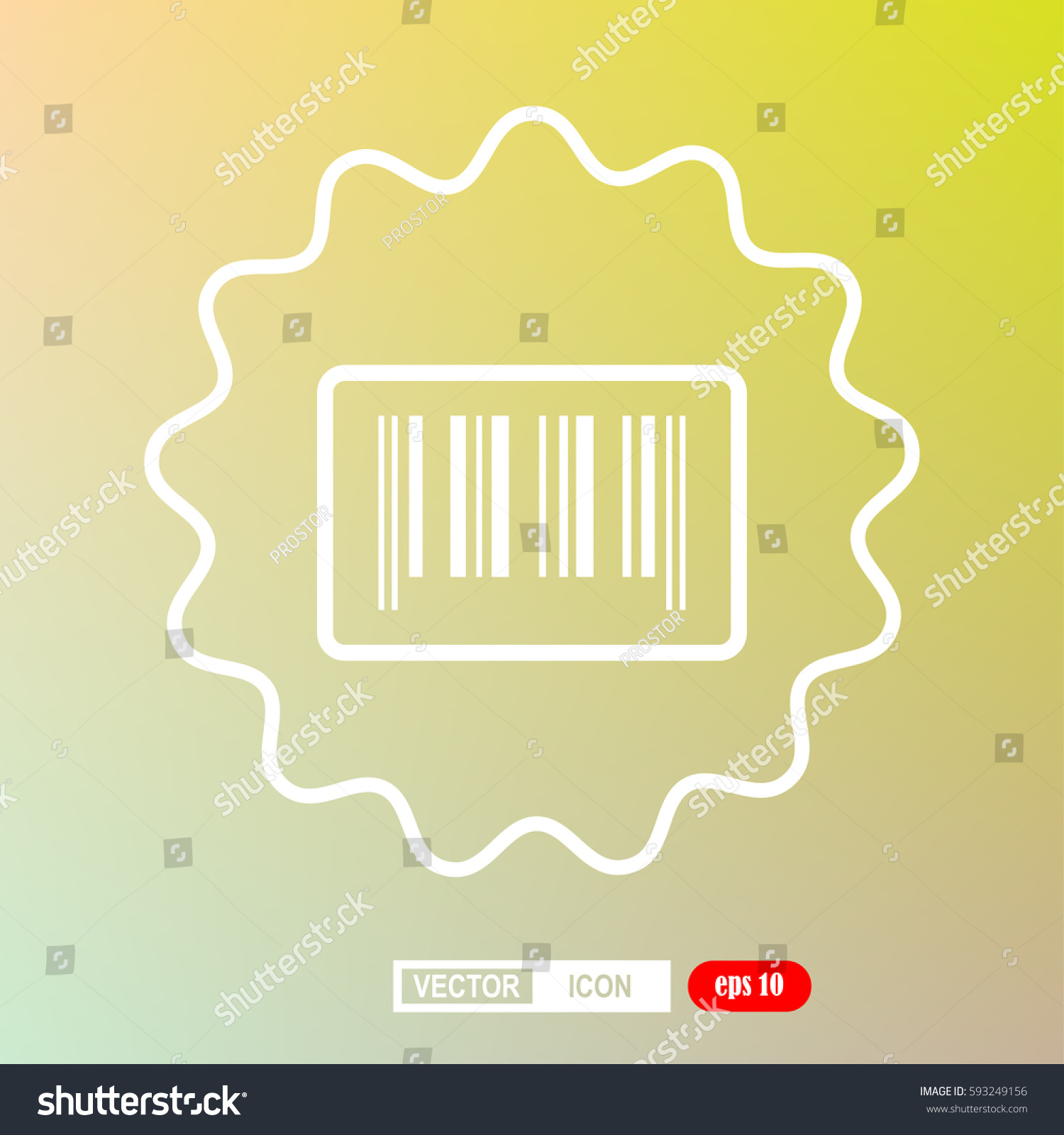 Bar Code Icon Vector Stock Vector (Royalty Free) 593249156 | Shutterstock
