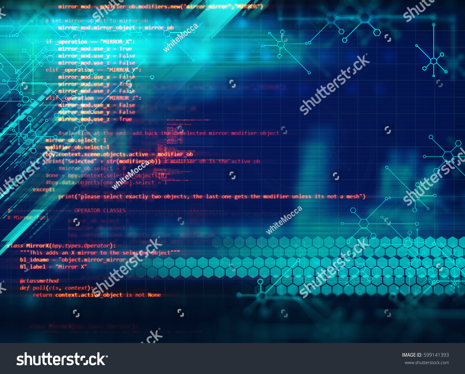 Programación de código en segundo plano: ilustración de stock 599141393 ...