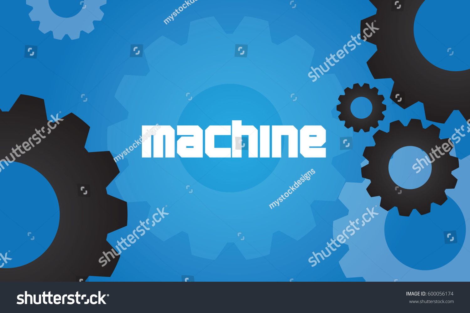 Machine Cogs Engineering Background Stock Vector (Royalty Free ...