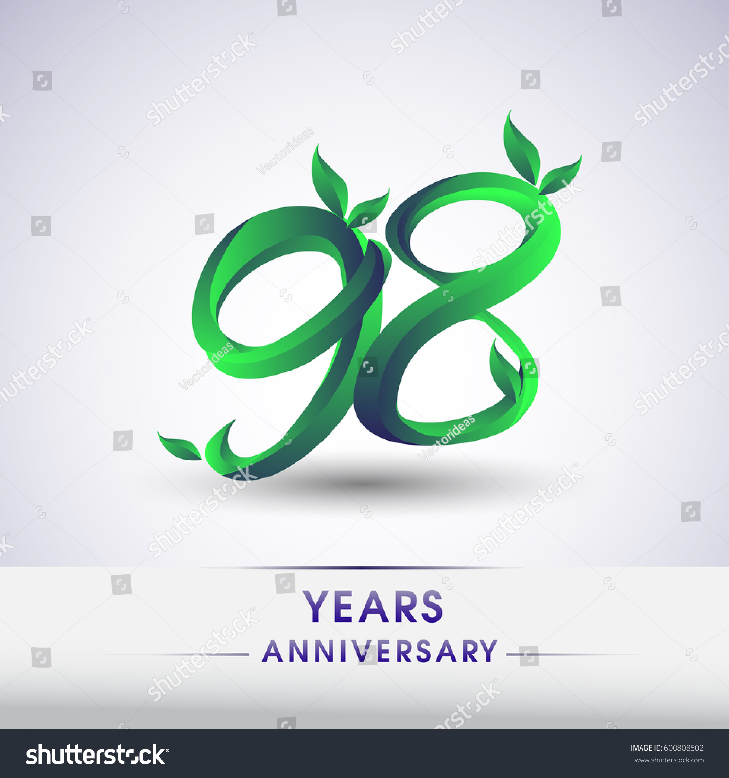 Ninety Eight Years Anniversary Celebration Logotype Stock Vector ... Ninety Eight Years Anniversary Celebration Logotype Stock Vector ...