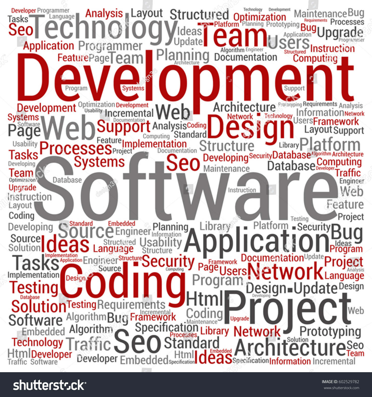Vector Concept Conceptual Software Development Project Stock Vector ...