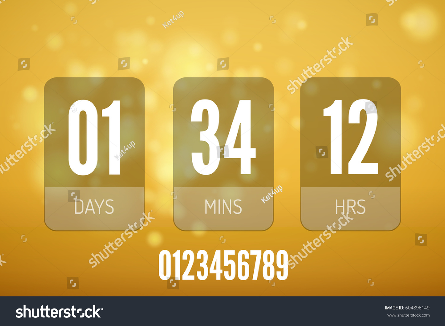 Transparent Vector Countdown Timer Clock Counter Stock Vector (Royalty ...