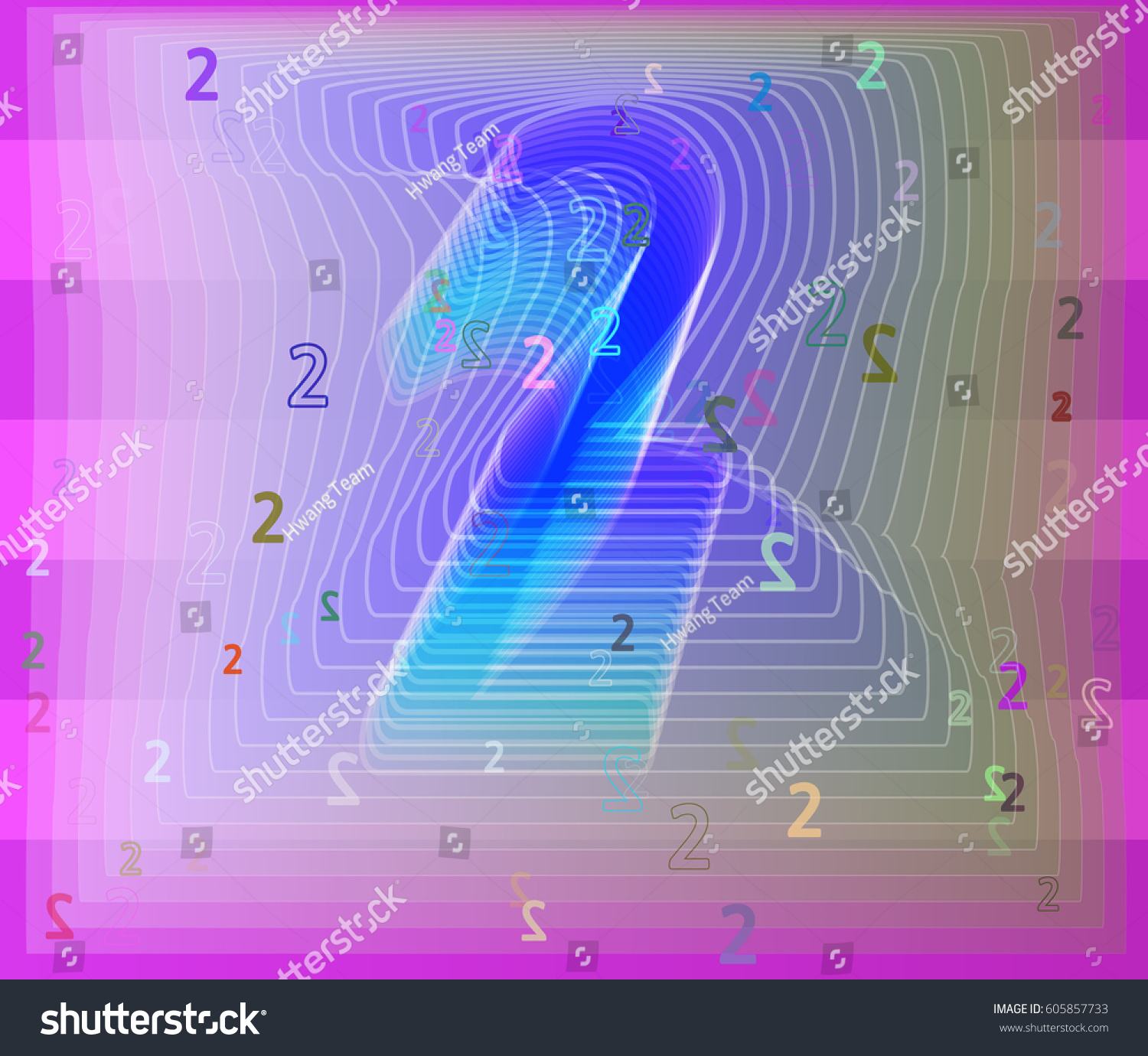 Number 2 Pattern Elements Stock Vector (Royalty Free) 605857733 ...