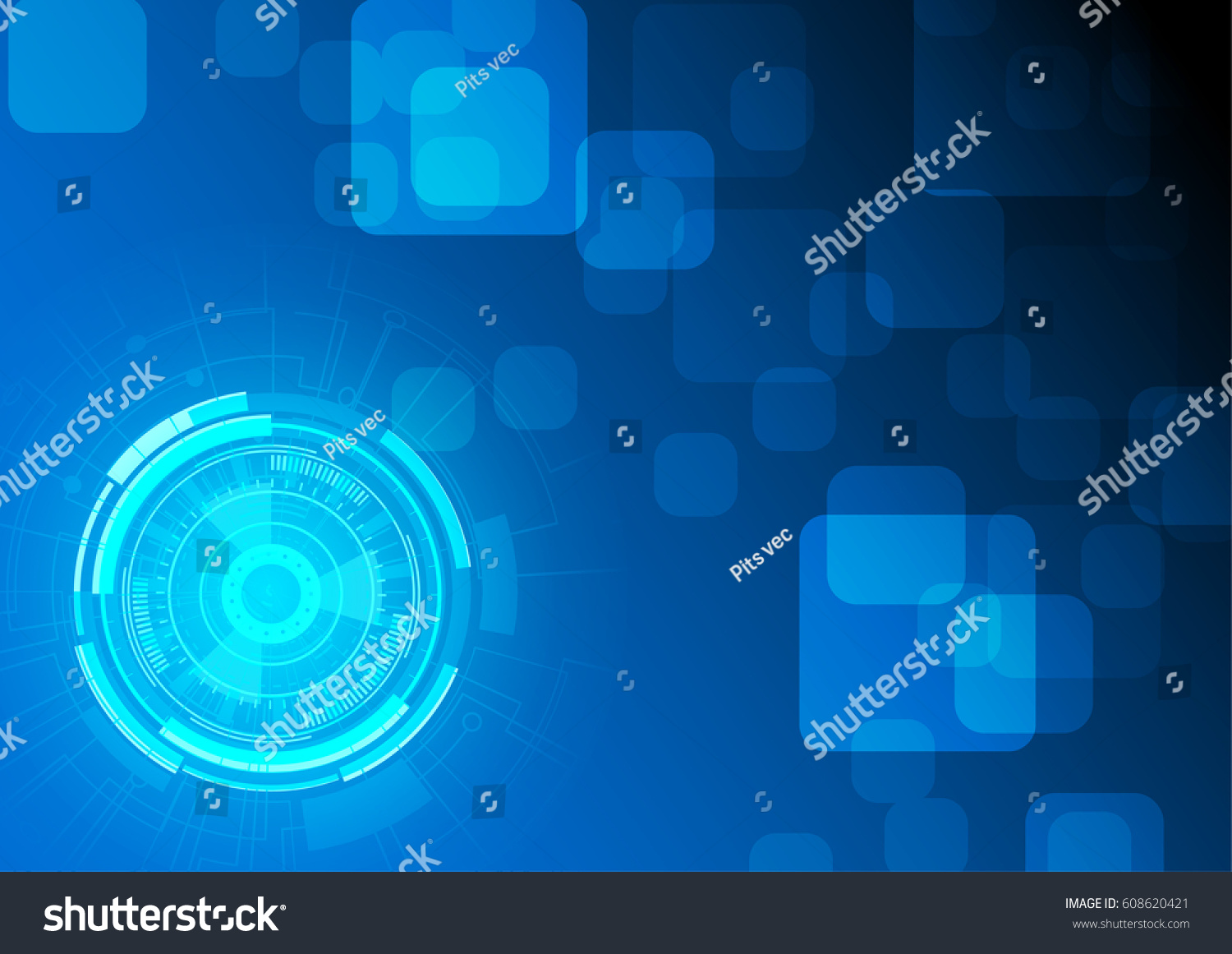 Vector Blue Technology Background Vector Design Stock Vector (Royalty ...
