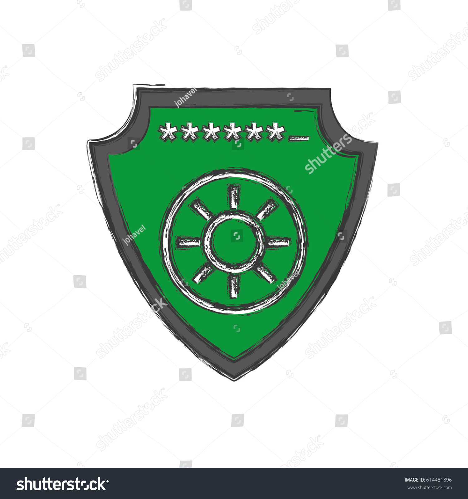 Shield Security Password Code Stock Vector (Royalty Free) 614481896 ...