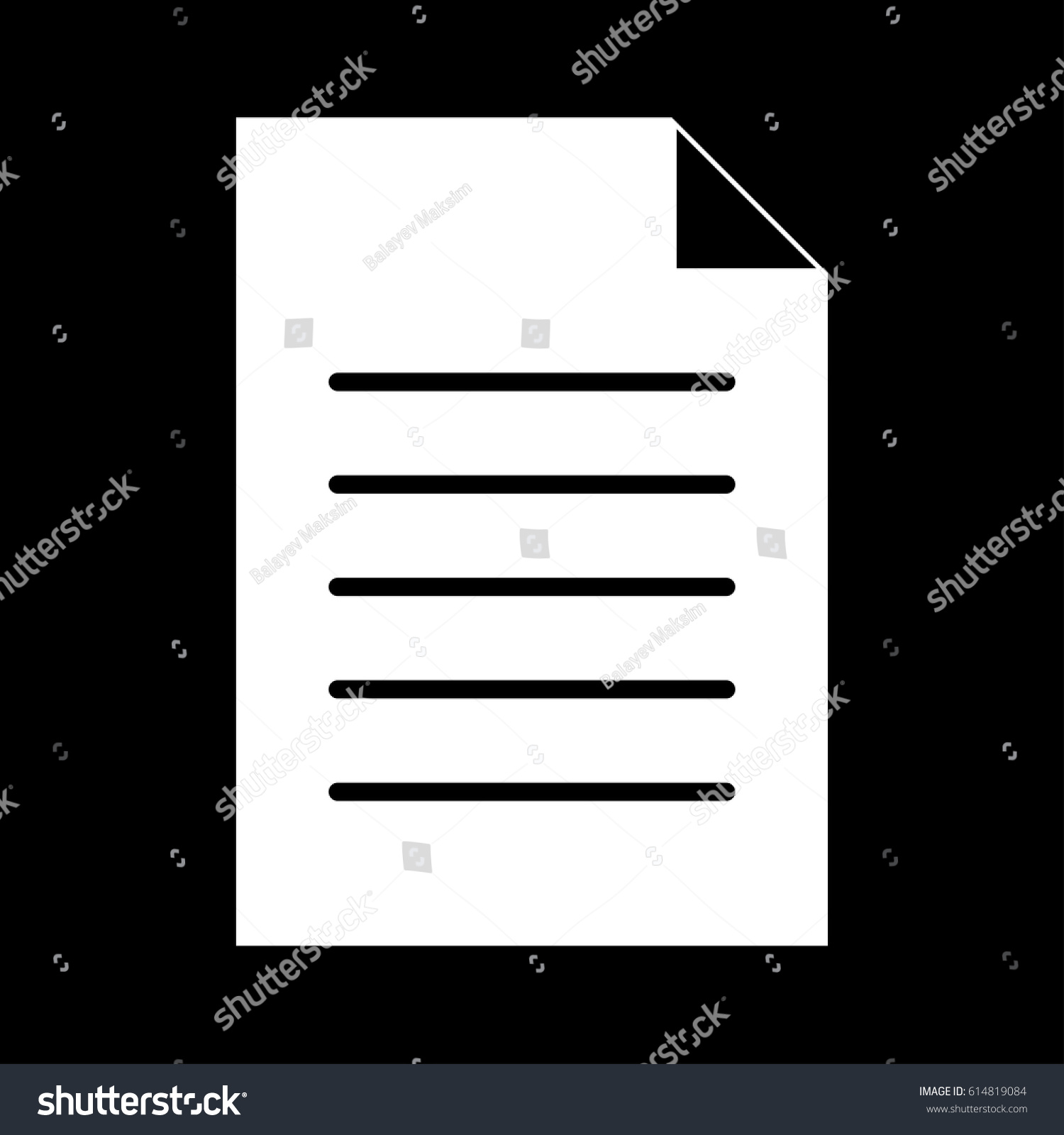Blank Document Icon Vector Stock Vector (Royalty Free) 614819084 ...