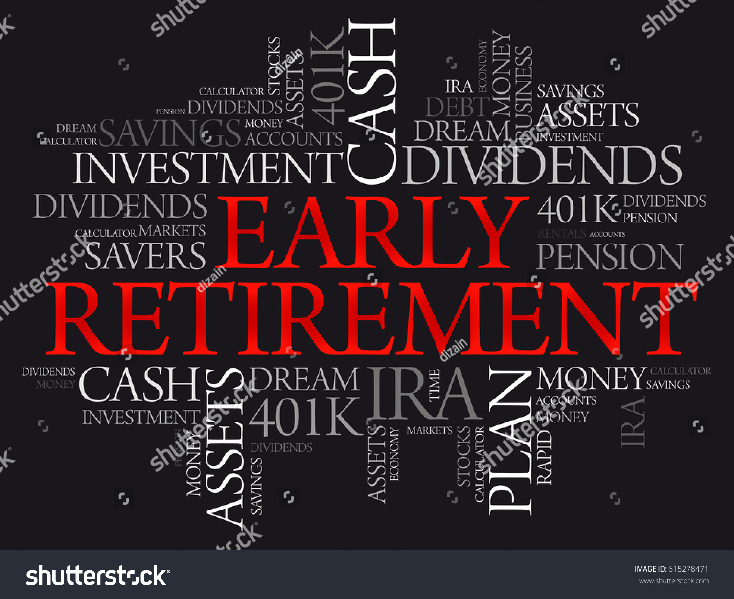 Early Retirement Word Cloud Collage Great Stock Vector (Royalty Free ... Early Retirement Word Cloud Collage Great Stock Vector (Royalty Free ...