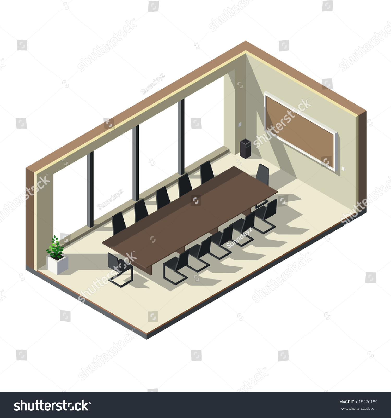 Vector Isometric Low Poly Conference Room Stock Vector (Royalty Free ... Vector Isometric Low Poly Conference Room Stock Vector (Royalty Free ...