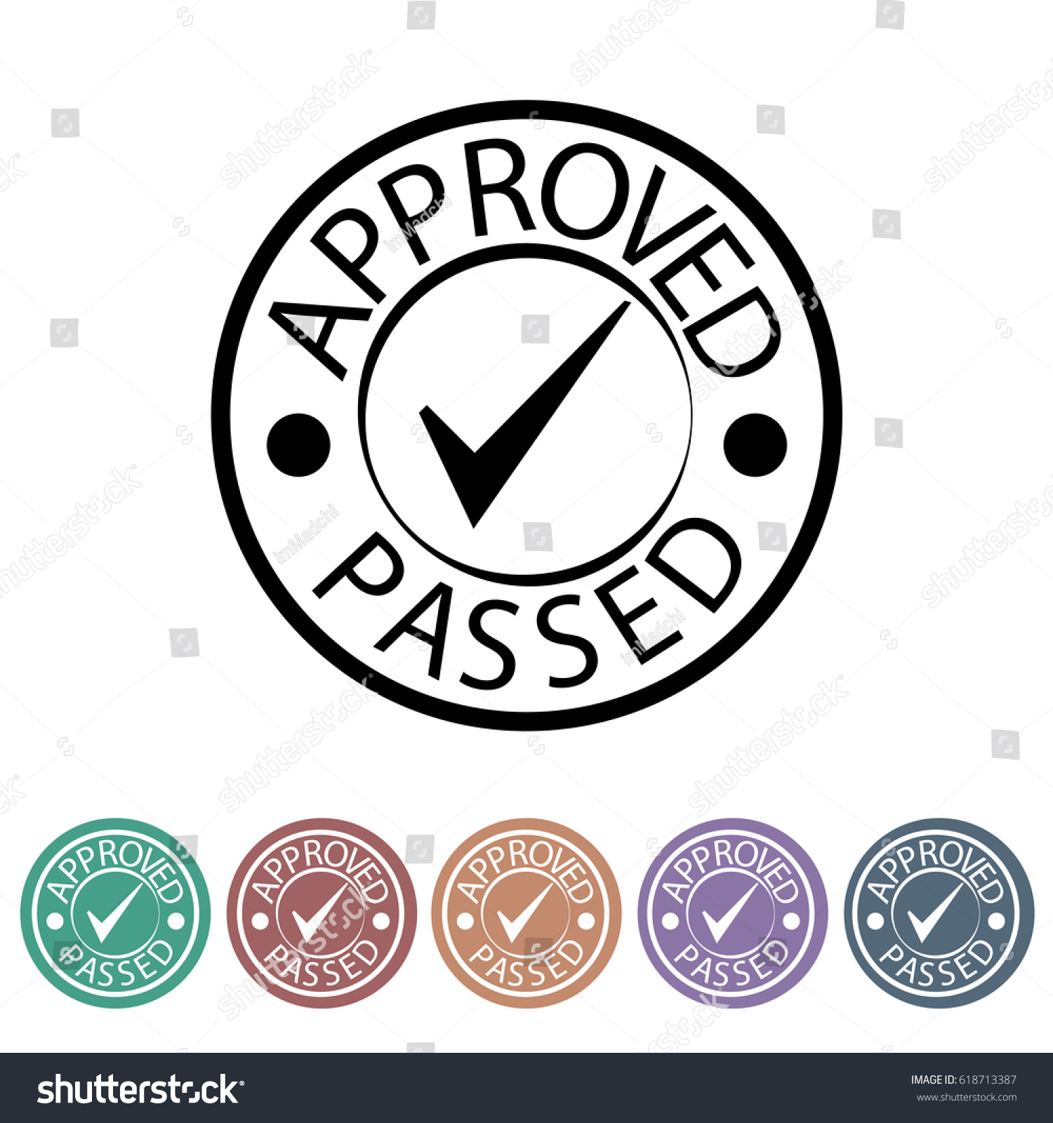 Quality Control Icons Setvector Illustration Stock Vector Royalty Free