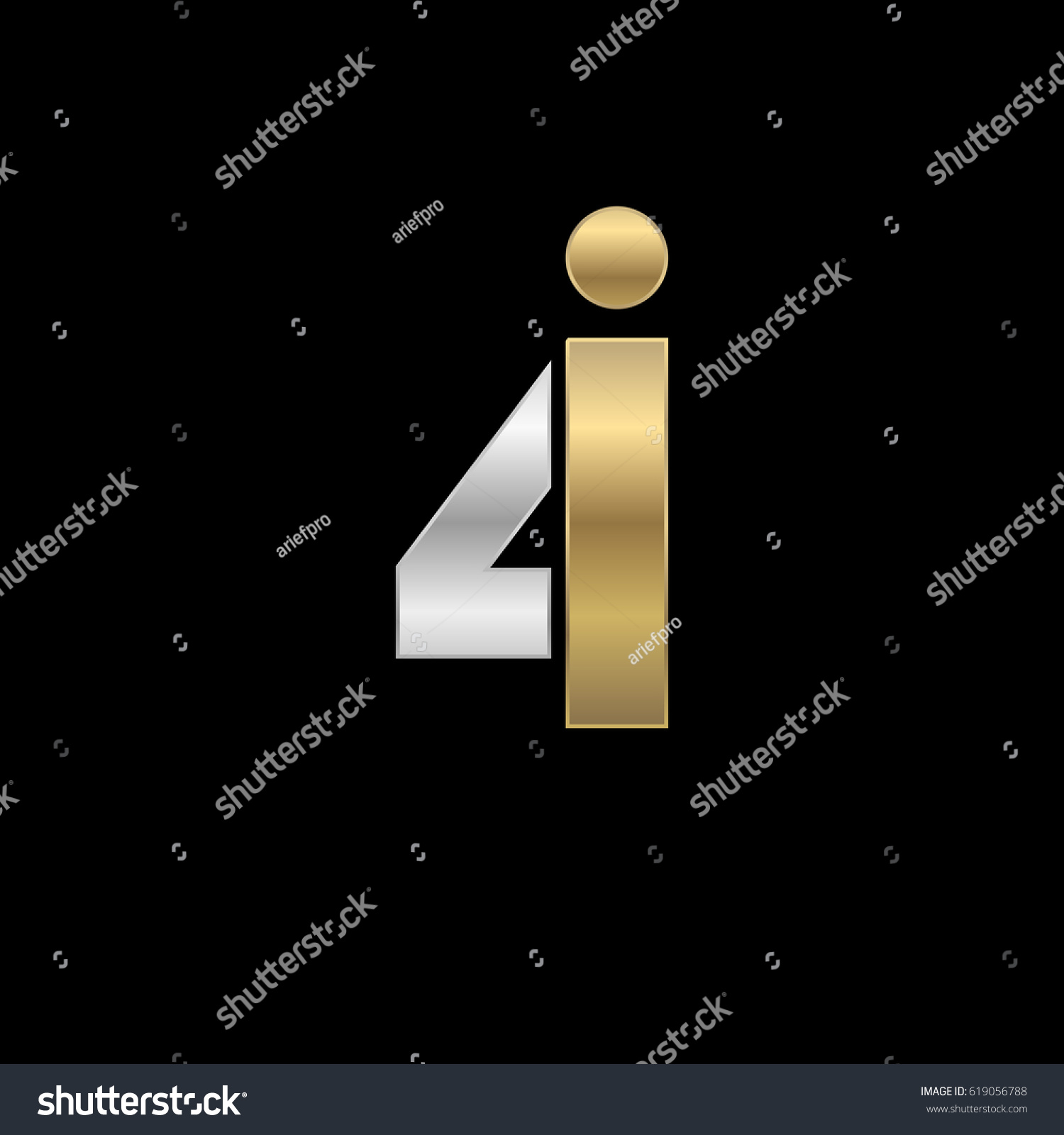 Initial Logo Combining Letter Number 4 Stock Vector (Royalty Free ... Initial Logo Combining Letter Number 4 Stock Vector (Royalty Free ...