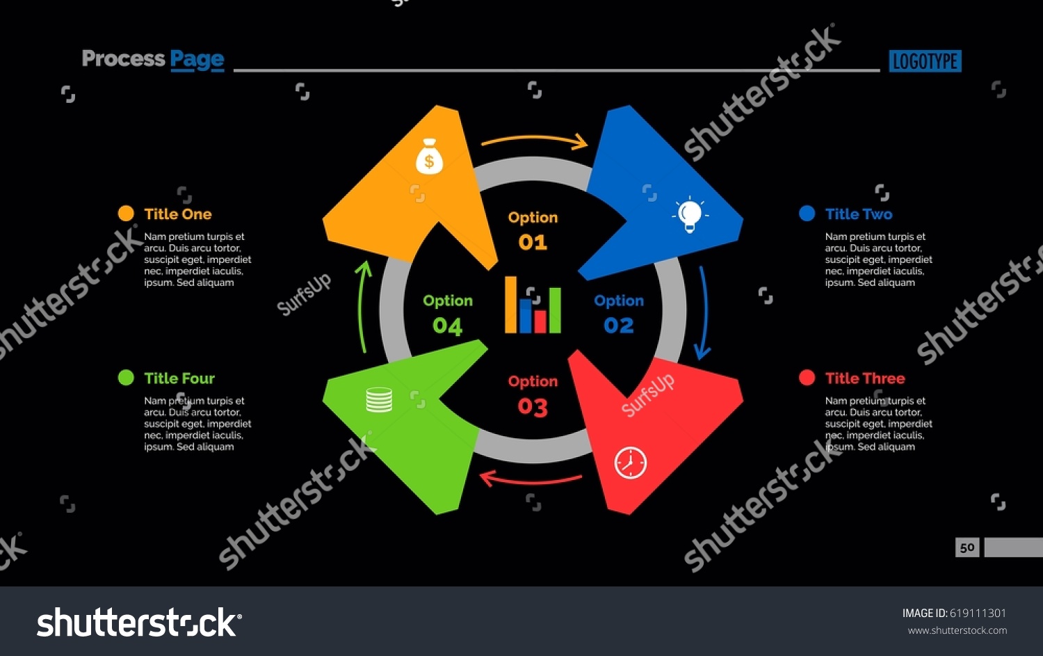 Four Options Cycle Slide Template Stock Vector (Royalty Free) 619111301 ... Four Options Cycle Slide Template Stock Vector (Royalty Free) 619111301 ...
