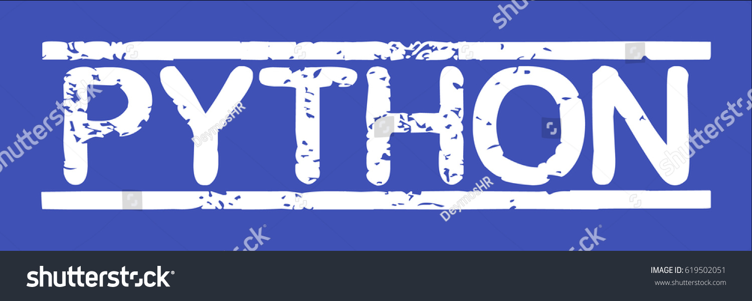 Stamp Name Programming Language Python Grunge Stock Vector (Royalty ...