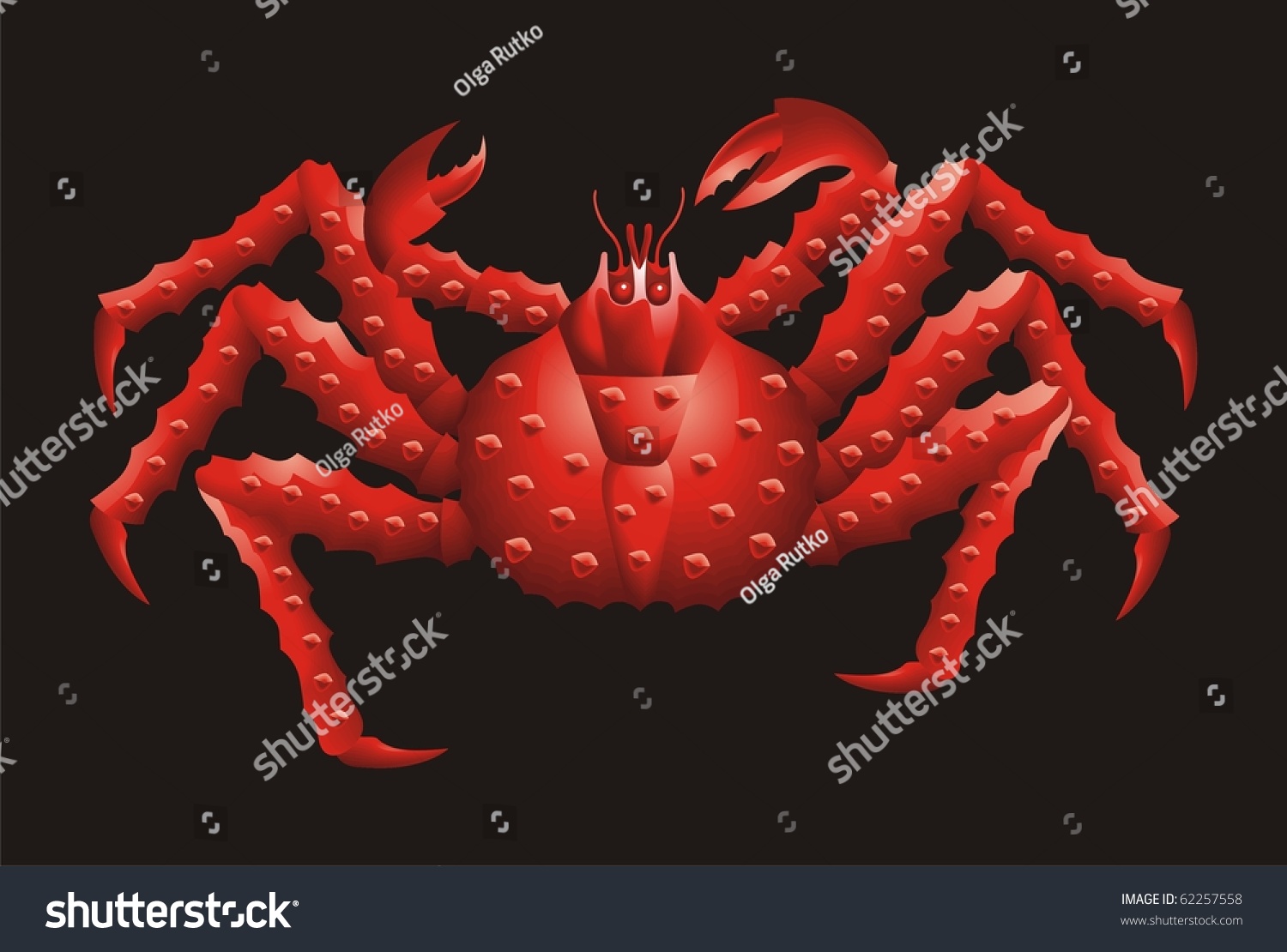 Far Eastern Crab Vector: vector de stock (libre de regalías) 62257558 ...