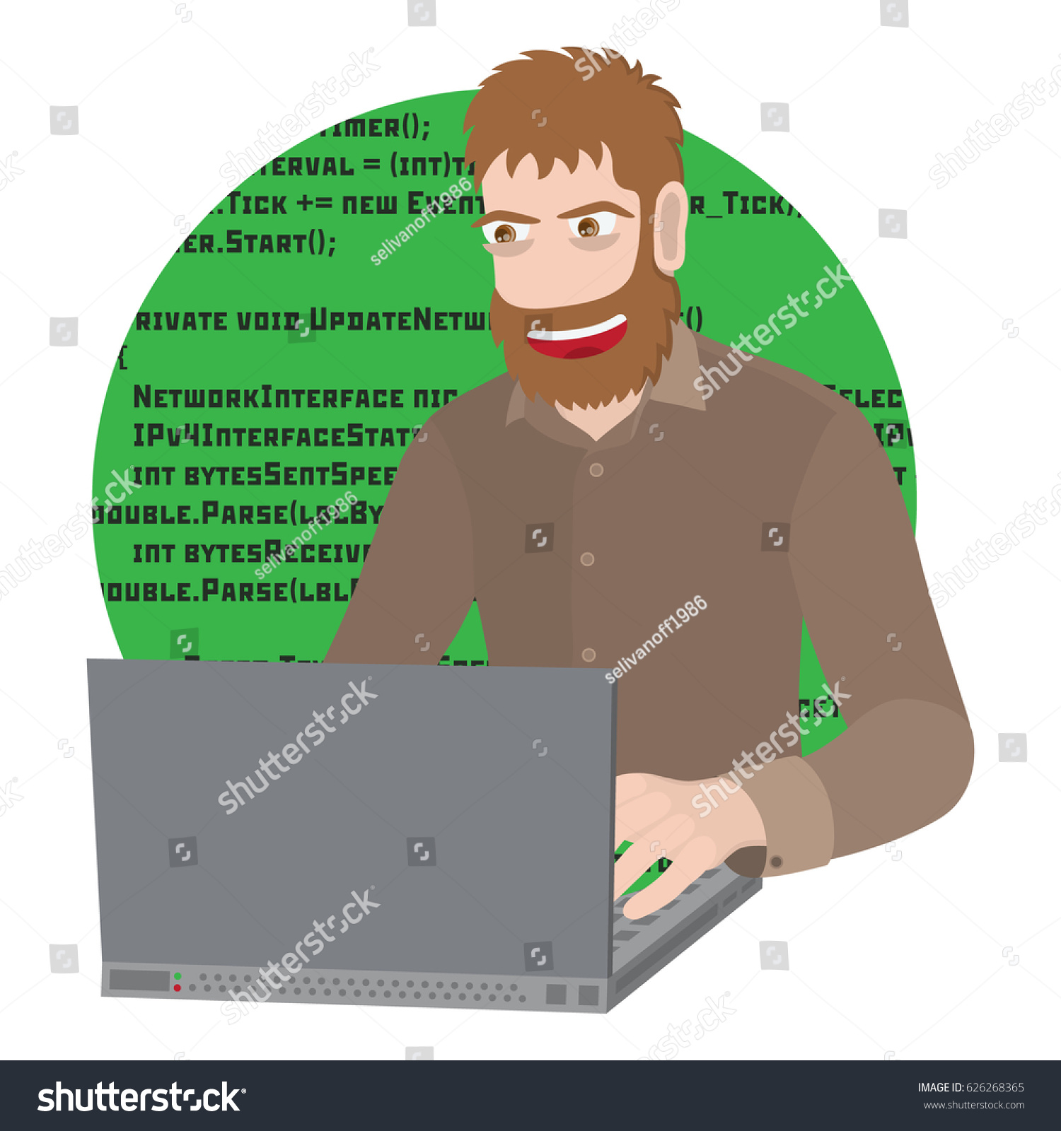 Programmer Developer Laptop Programming Softwareweb Computer Stock ...