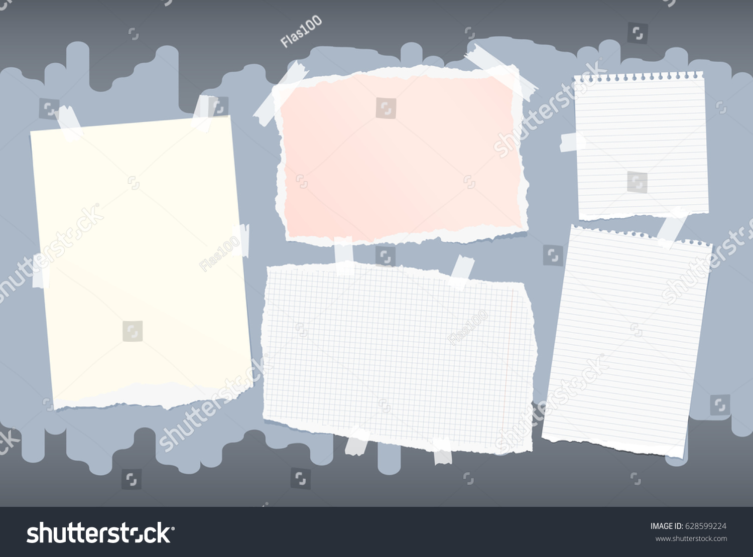 Different Size Colorful Note Notebook Copybook Stock Vector (royalty