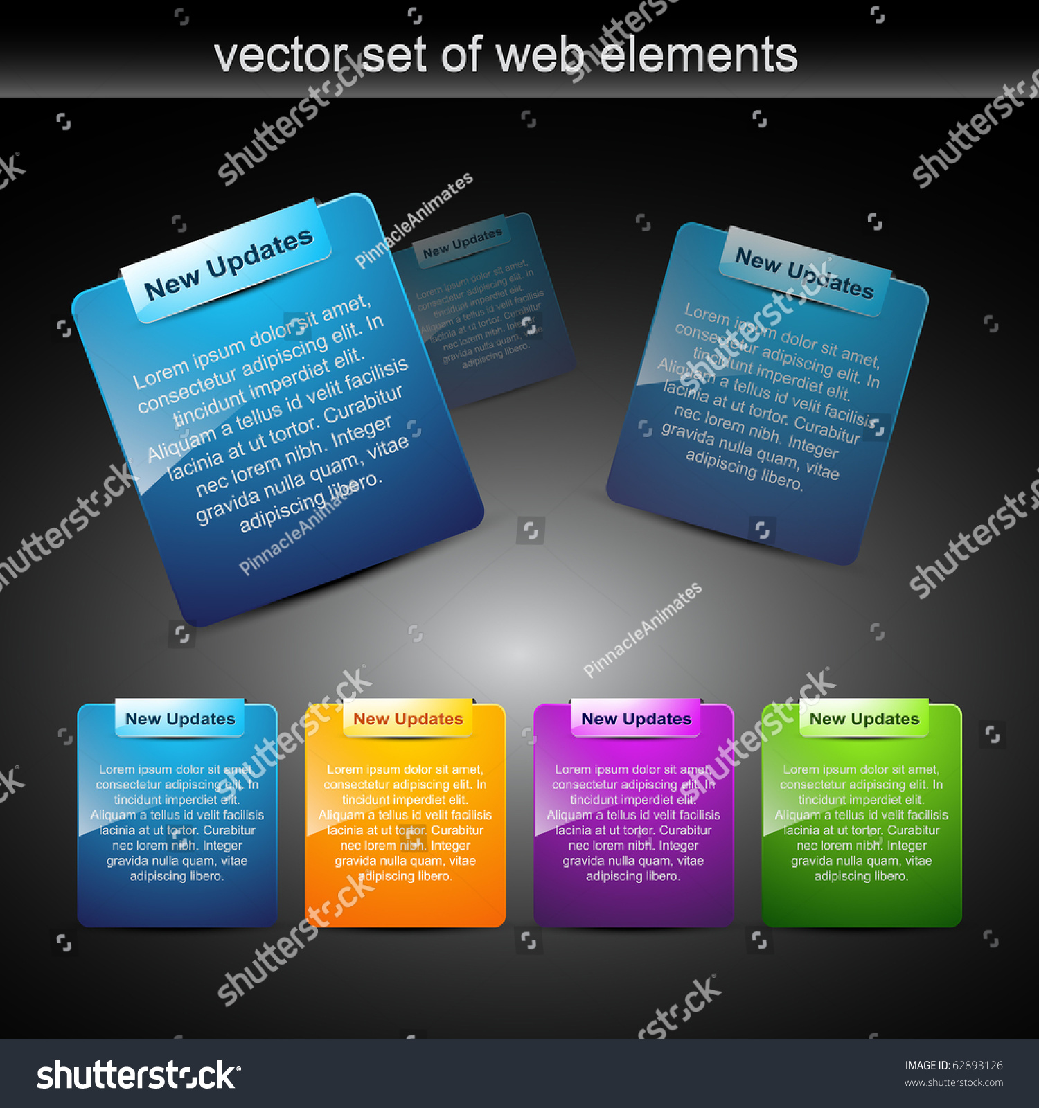Website Elements Design Elements Label Stock Vector (Royalty Free ...