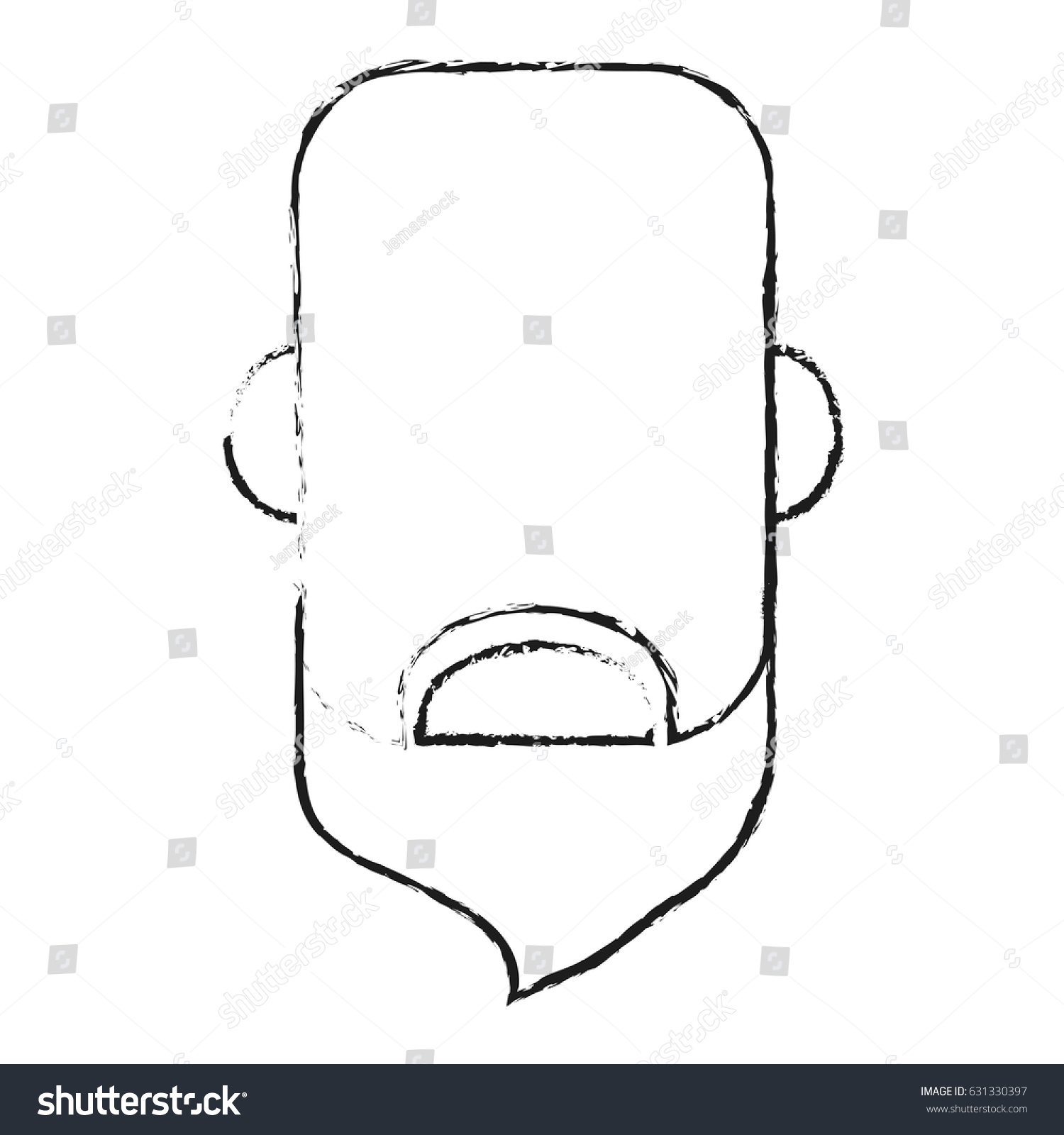 Blurred Silhouette Caricature Faceless Front View Stock Vector Royalty