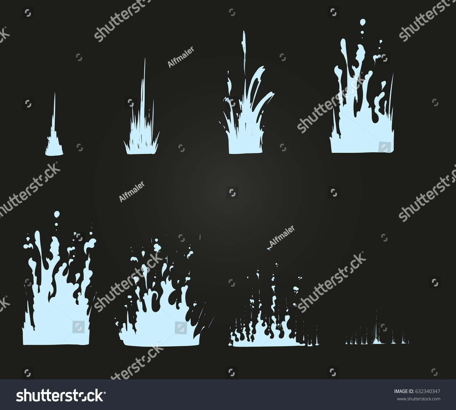 Vektor Stok Vector Effect Effect Game Explode Effect (Tanpa Royalti) 632340347 | Shutterstock