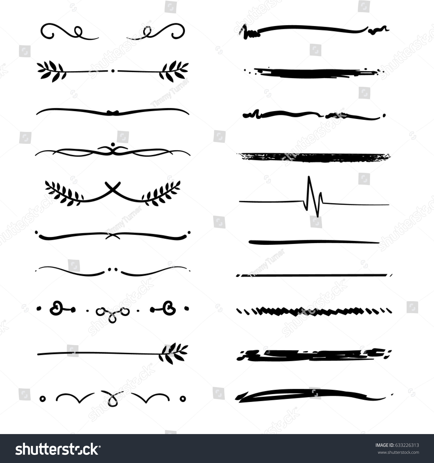 Hand Drawn Calligraphic Frames Elements Set Stock Vector (Royalty Free ... Hand Drawn Calligraphic Frames Elements Set Stock Vector (Royalty Free ...