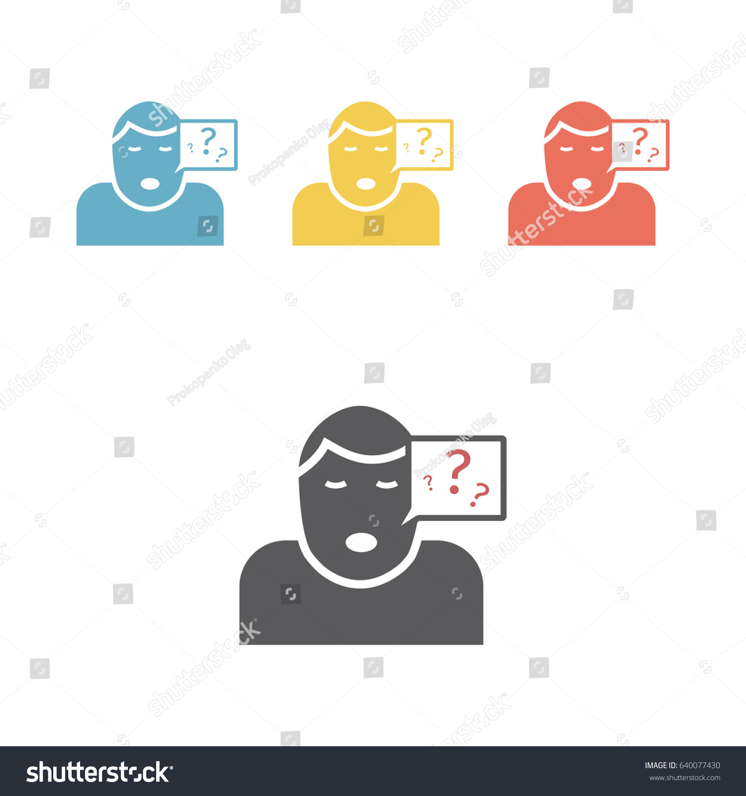 Speech Problems Vector Icon Web Graphic: เวกเตอร์สต็อก (ปลอดค่า ...